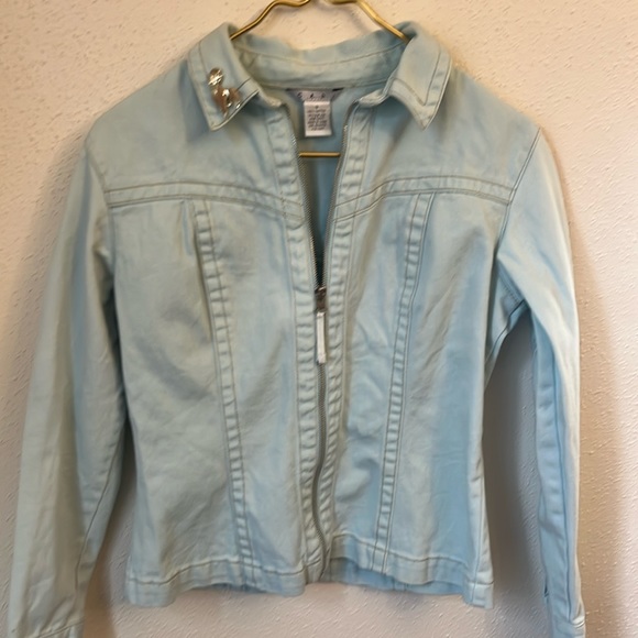 CAbi | Jackets & Coats | Cabi Denim Jacket Size Small With Poodle ...